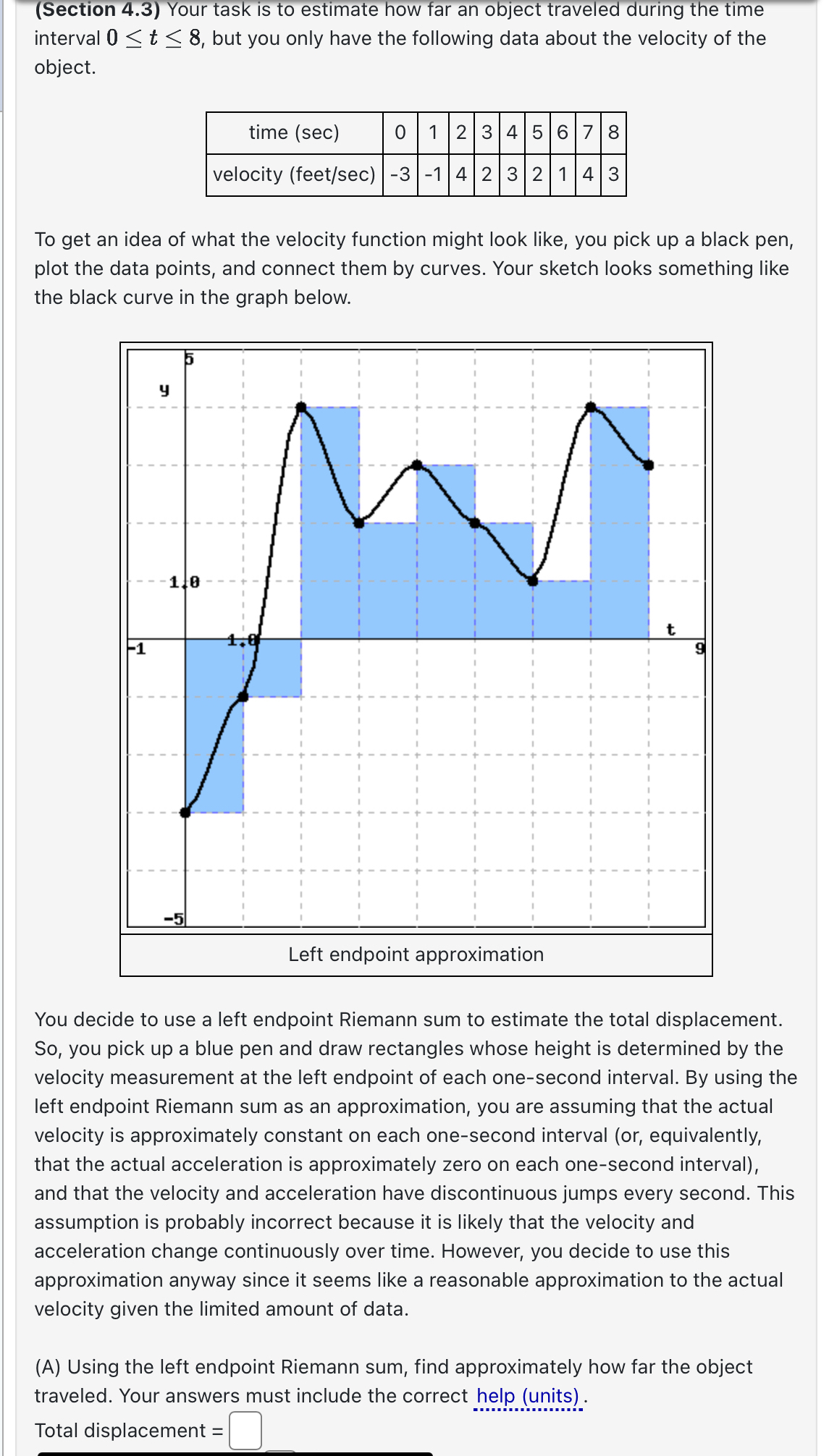 Solved (Section 4.3) ﻿Your task is to estimate how far an | Chegg.com