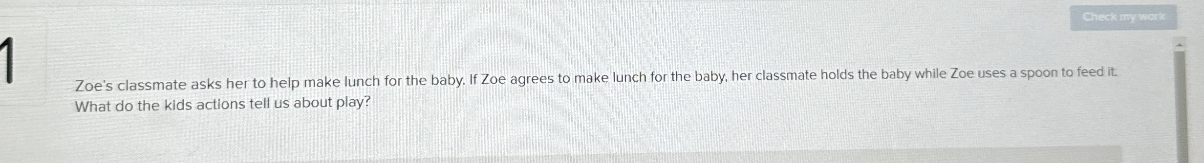 Solved Zoe's classmate asks her to help make lunch for the | Chegg.com