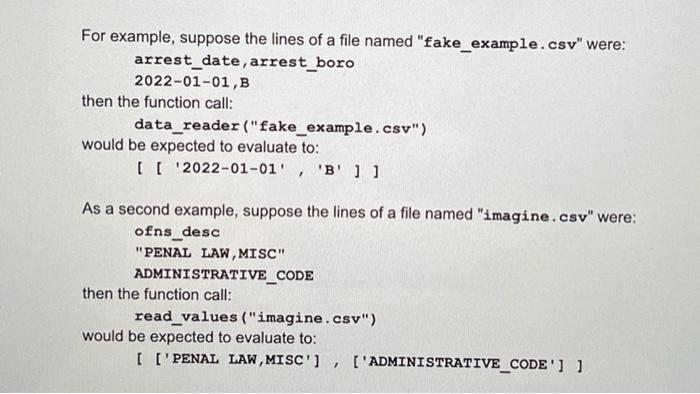 Solved header_reader Define a function named header_reader | Chegg.com
