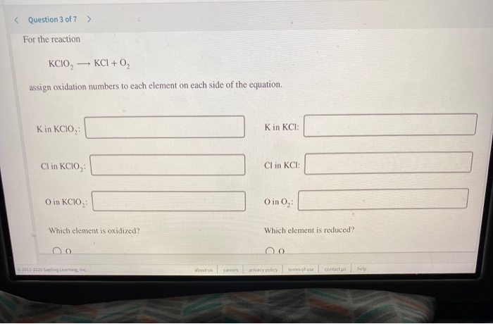 Solved For the reaction KCIO, —KCI+02 | Chegg.com