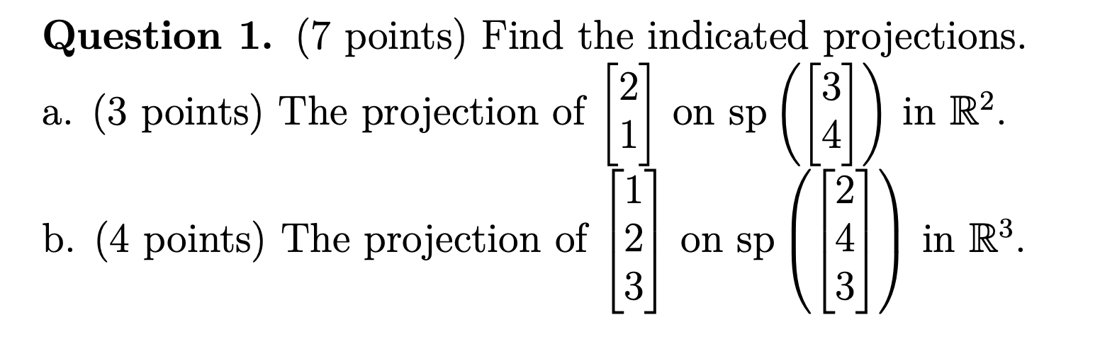 Solved Question 1. (7 points) Find the indicated | Chegg.com Solved Question 1. (7 points) Find the indicated | Chegg.com