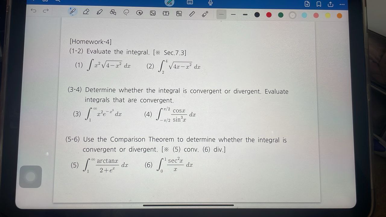 Solved [Homework-4](1-2) ﻿Evaluate the integral. [※ | Chegg.com