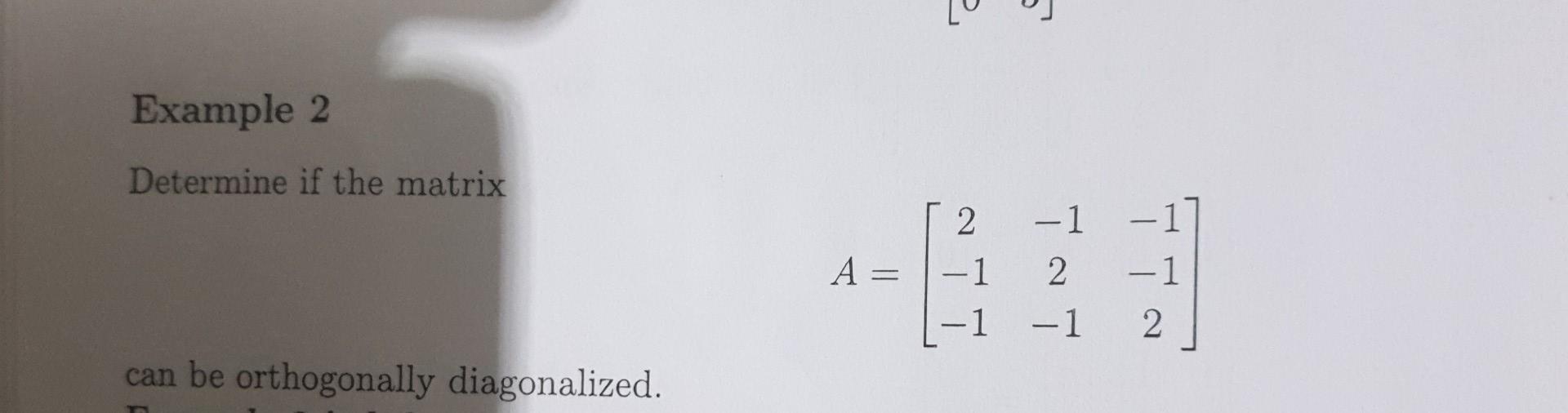 Solved Example 2 Determine if the matrix | Chegg.com