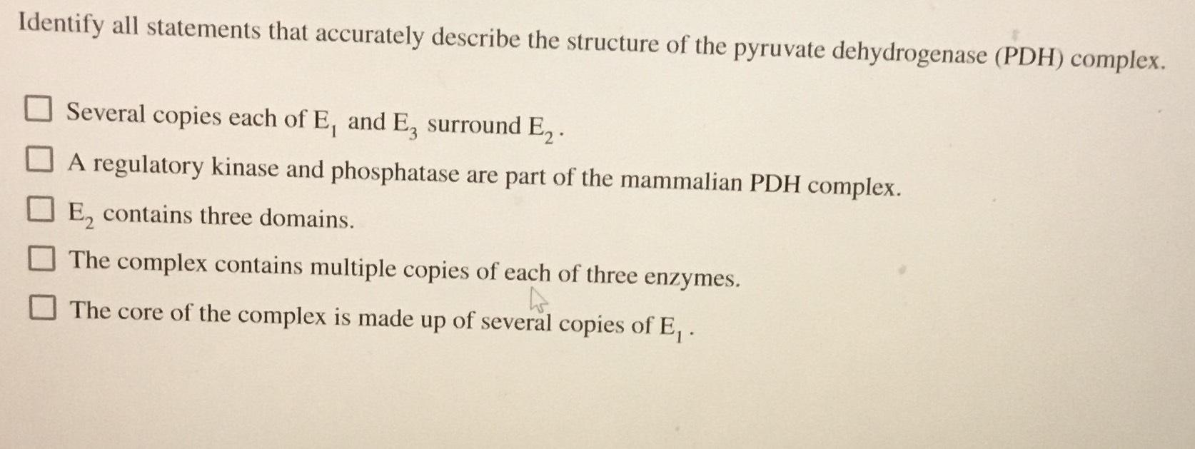 Solved Identify all statements that accurately describe the | Chegg.com