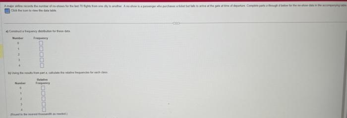 Solved 内. Number of No-shows | Chegg.com
