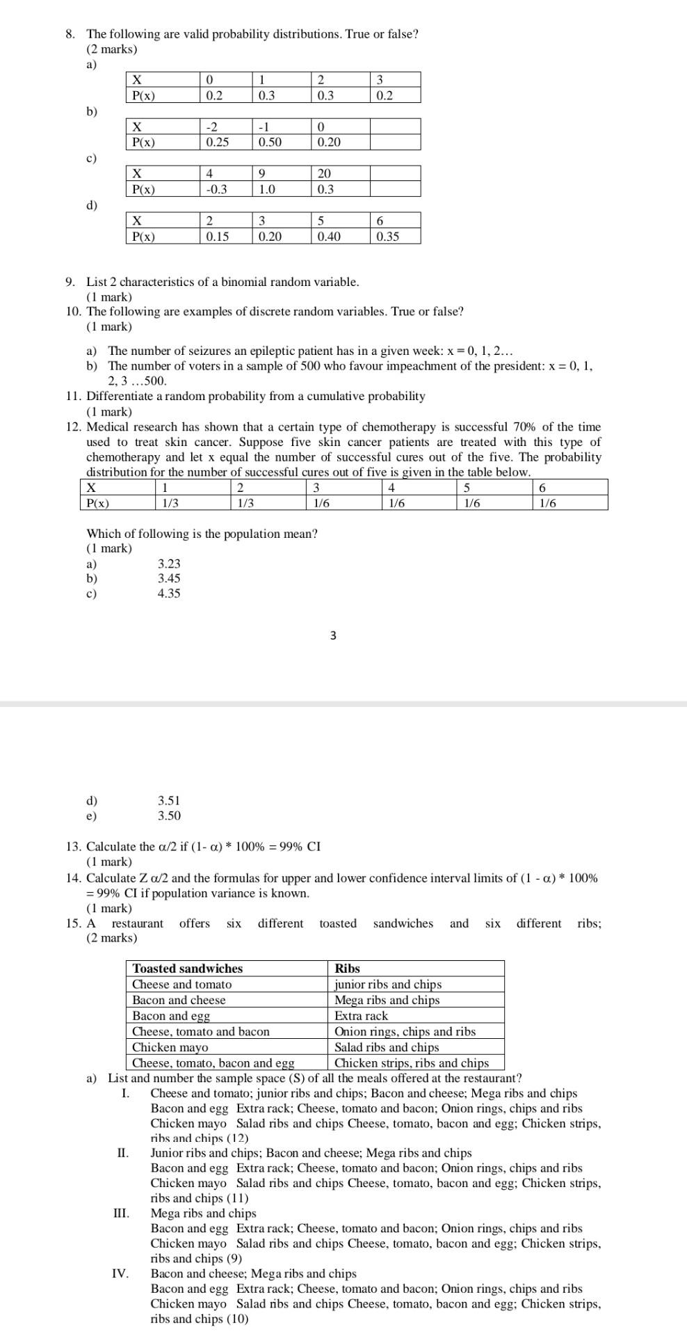 Solved 16) Define the following (1 mark) a) A null | Chegg.com