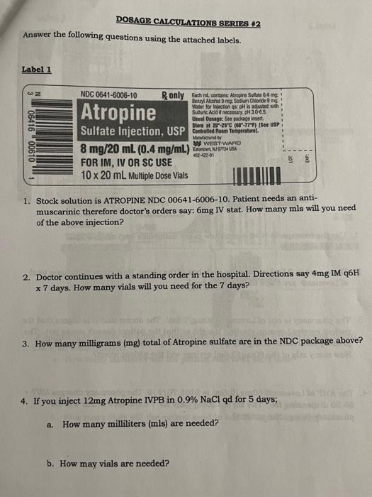 Solved 1. Med Order: Nebcin 8240mg in D5W 50ml IVPB. Infuse | Chegg.com