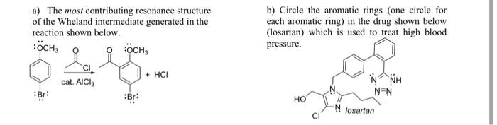 Solved a) The most contributing resonance structure of the | Chegg.com