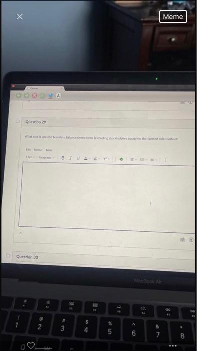 Solved What rate is used to translate balance sheet items | Chegg.com