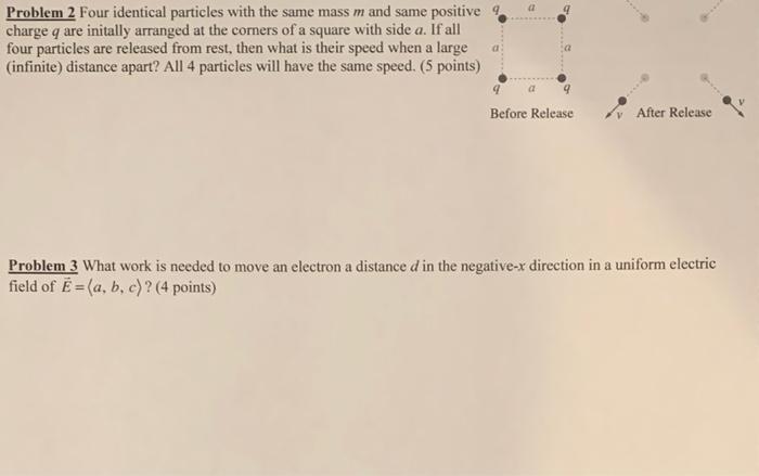 Solved Problem 2 Four identical particles with the same mass | Chegg.com
