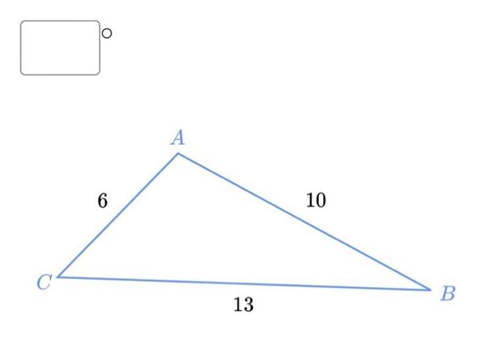 Solved Solve the triangle with the law of cosines. Calculate | Chegg.com