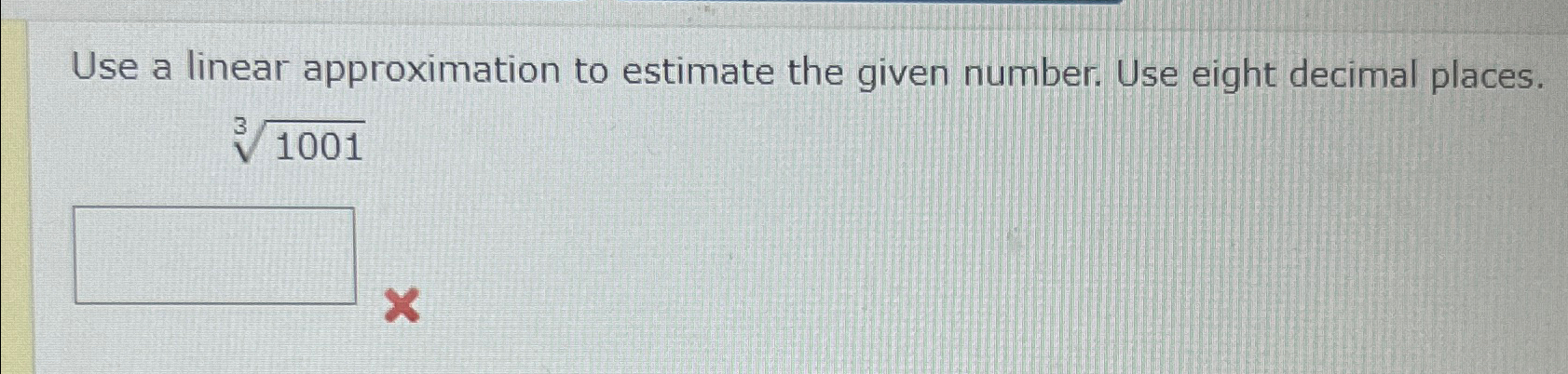 Solved Use a linear approximation to estimate the given | Chegg.com