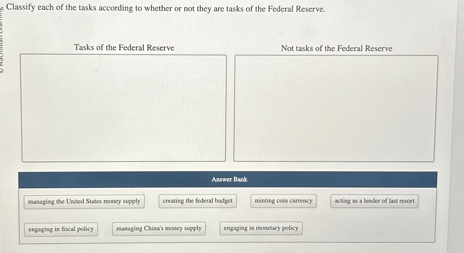 Solved Classify each of the tasks according to whether or | Chegg.com