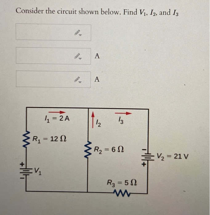 Solved Consider the circuit shown below. Find V1, 12, and Iz | Chegg.com