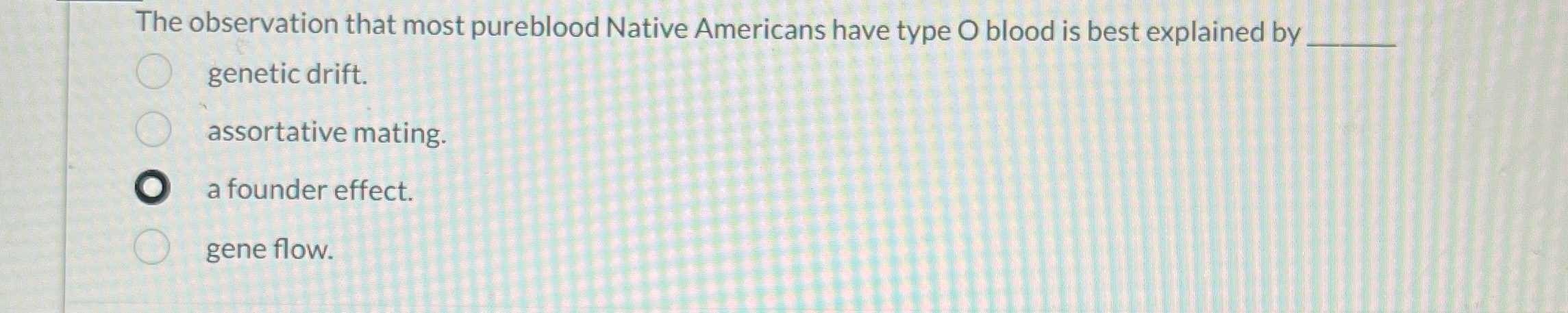 Solved The observation that most pureblood Native Americans | Chegg.com