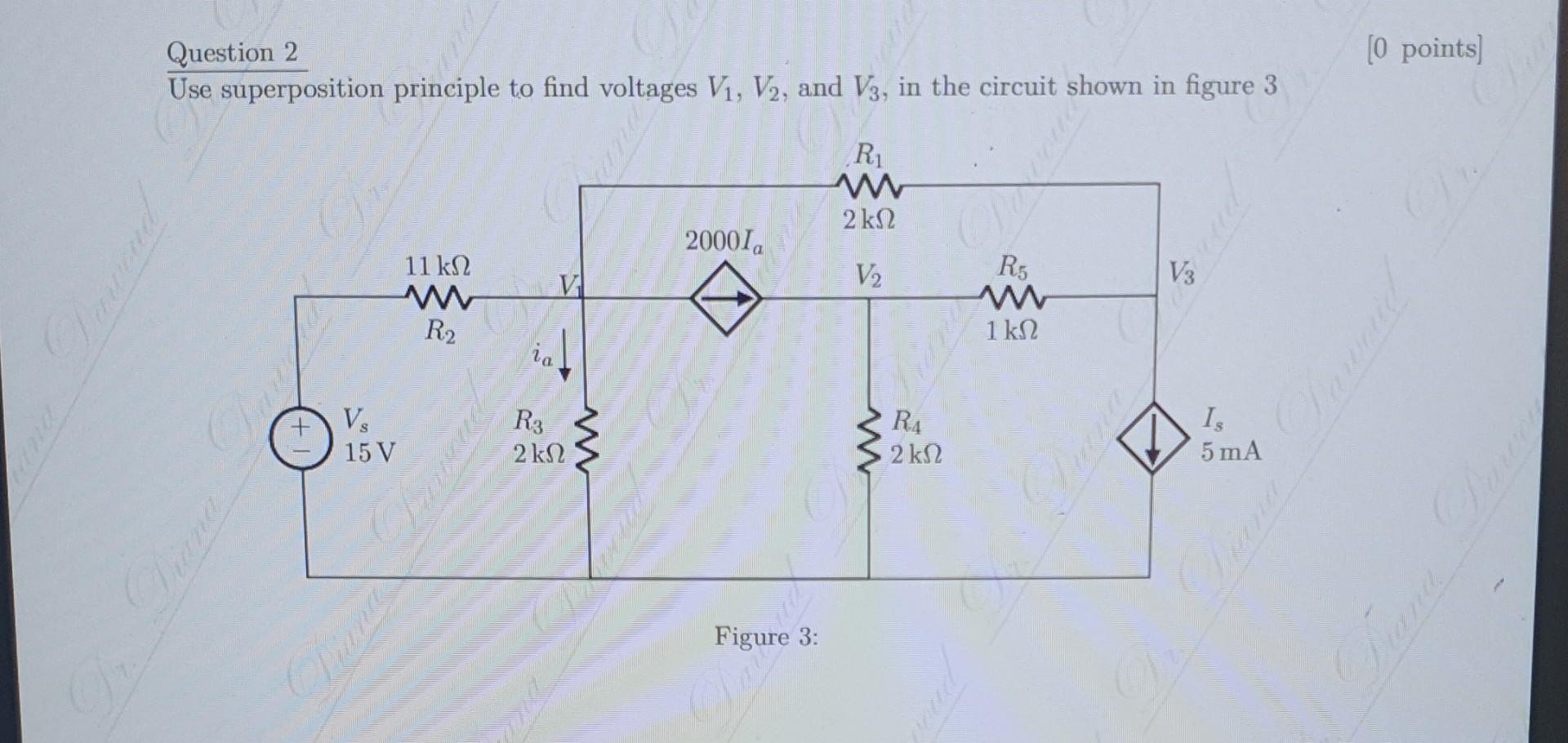Solved Question 2 Use superposition principle to find | Chegg.com