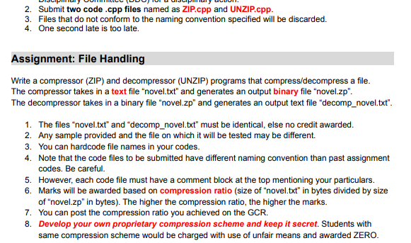 Solved 2. Submit two code.cpp files named as zip.cpp and | Chegg.com