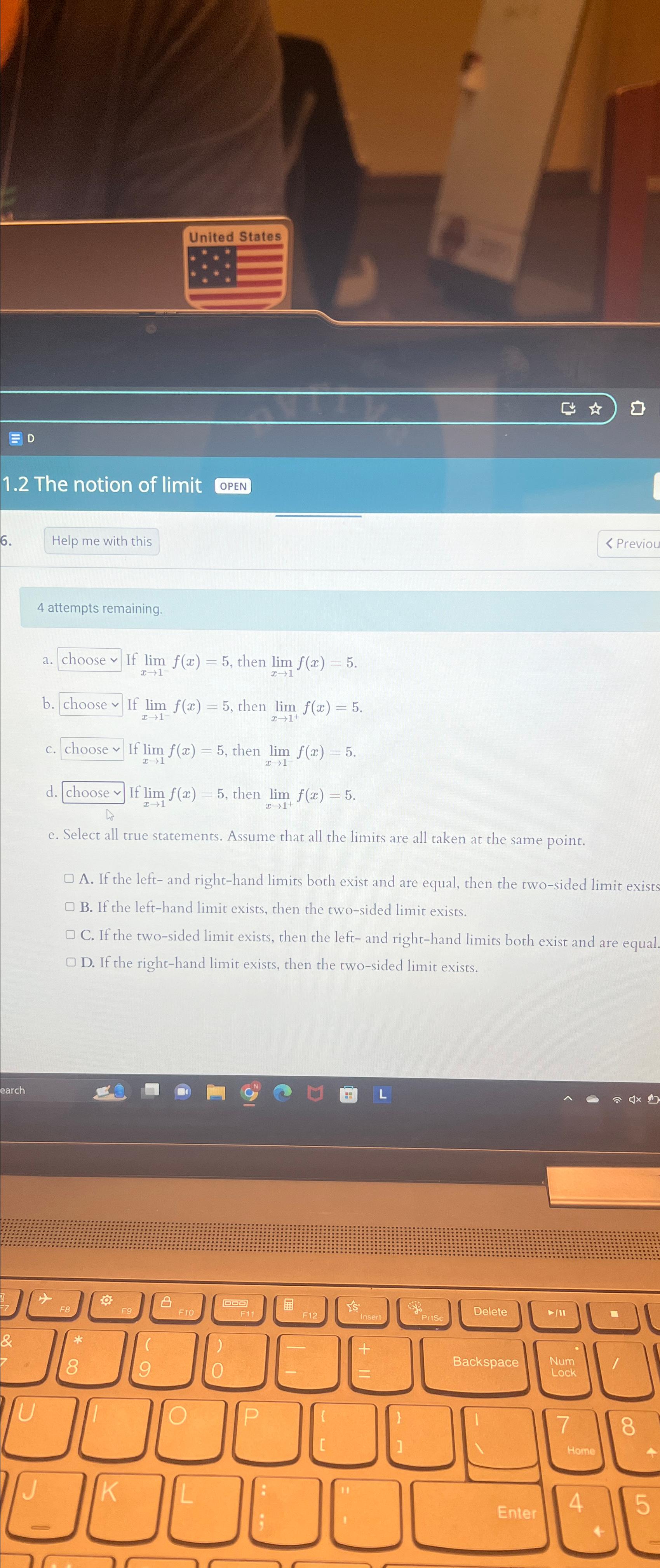 Solved 1.2 ﻿The notion of limitOPEN6.Help me with this4 | Chegg.com
