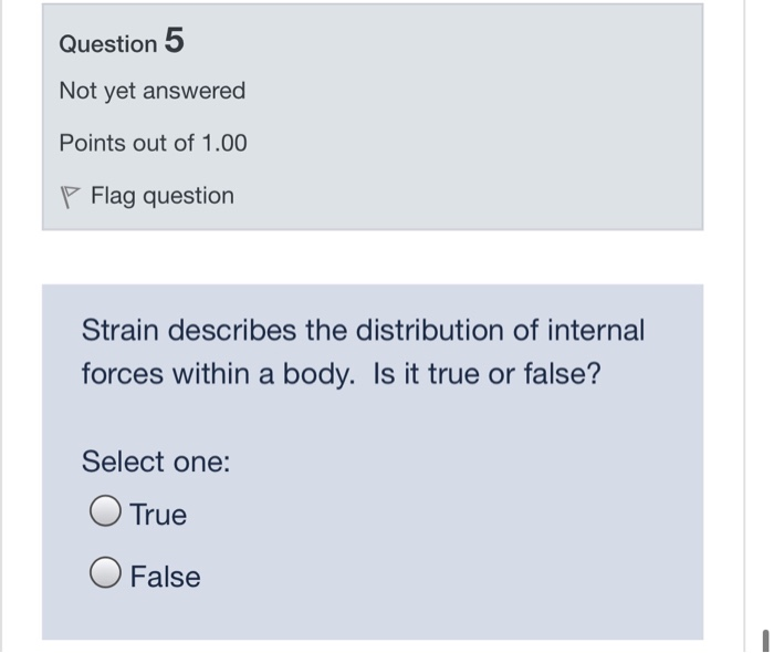 Solved Question 5 Not yet answered Points out of 1.00 P Flag | Chegg.com