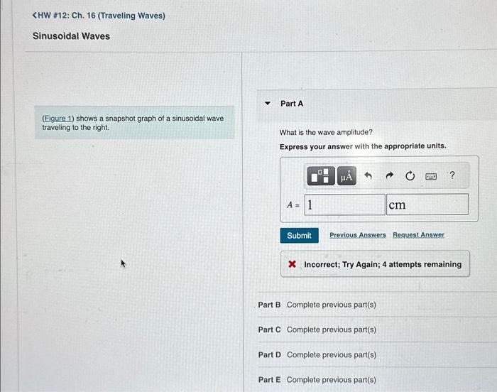 Solved (Figure 1) shows a snapshot graph of a sinusoidal | Chegg.com