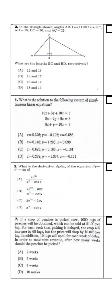 Solved 2. In the triangle shown, angles ABD and DBC are 90°, | Chegg.com