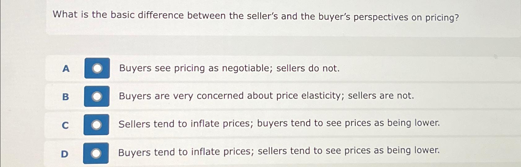 Solved What is the basic difference between the seller's and | Chegg.com