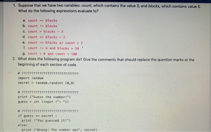 Solved 1. Suppose that we have two variables: count, which | Chegg.com