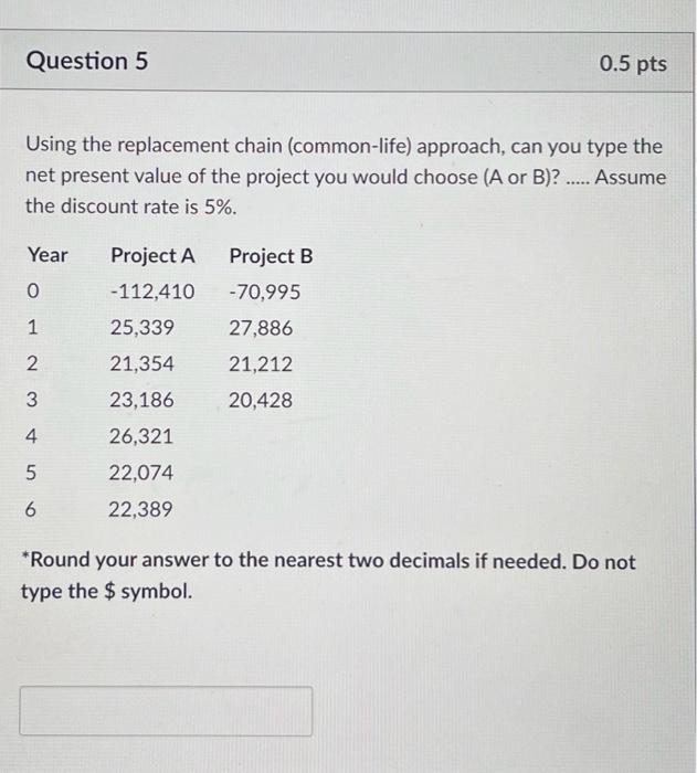 Solved Using the replacement chain (common-life) approach, | Chegg.com