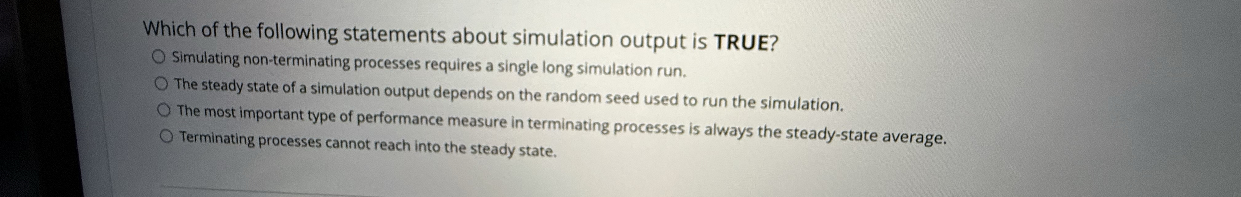 Solved Which of the following statements about simulation | Chegg.com