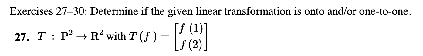 Solved Exercises 27-30: Determine if the given linear | Chegg.com