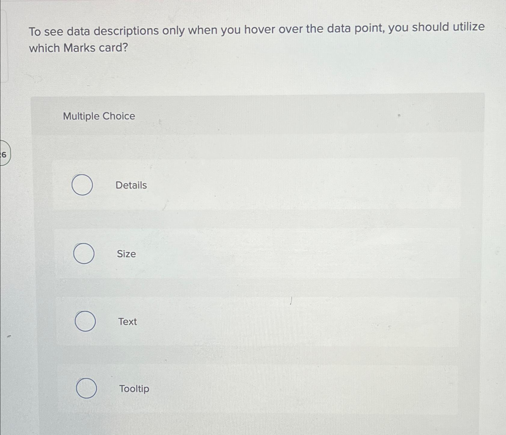Solved To see data descriptions only when you hover over the | Chegg.com