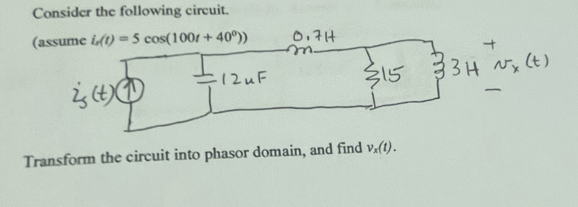 Solved Consider the following circuit.Transform the circuit | Chegg.com