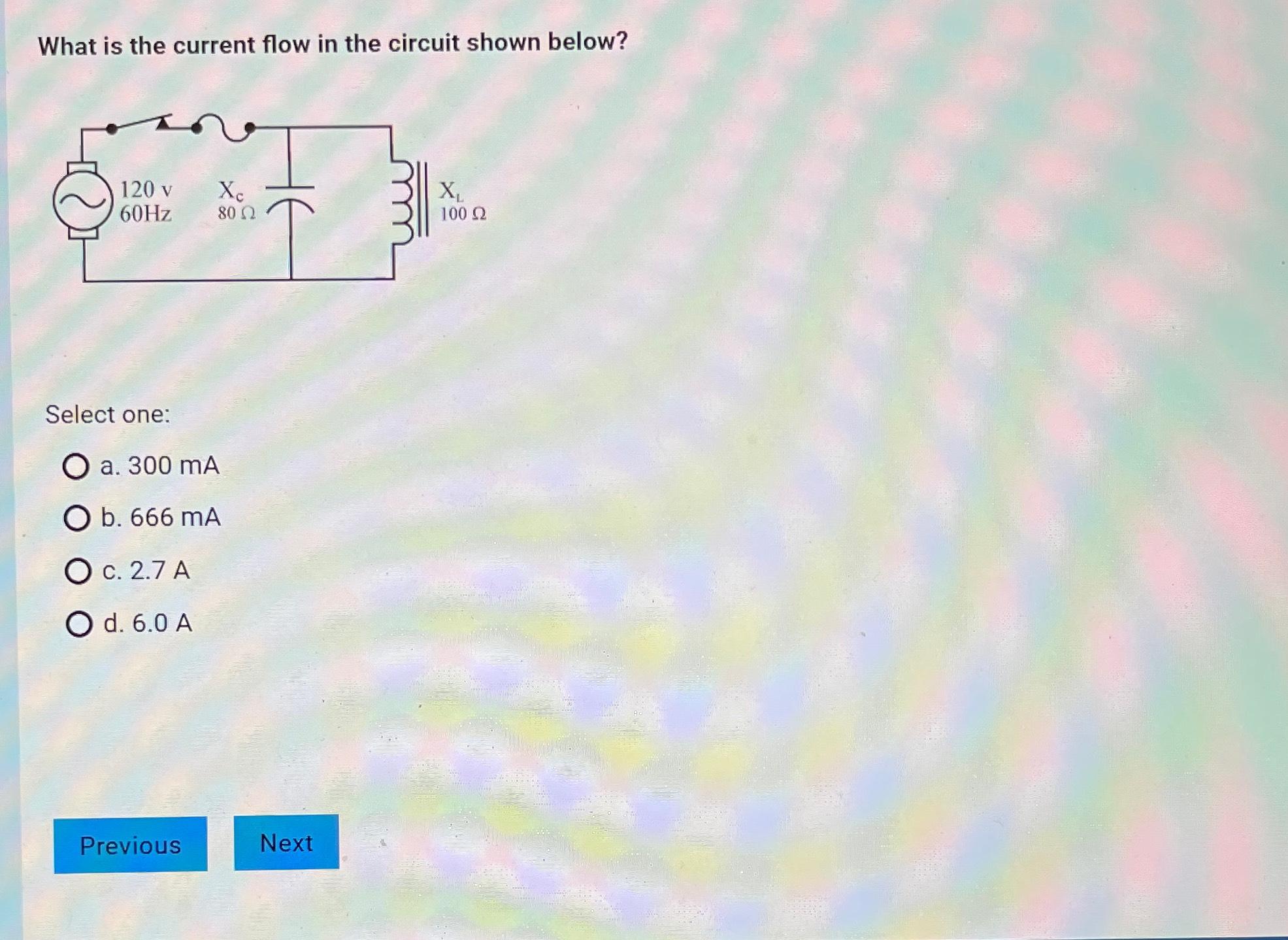 Solved What is the current flow in the circuit shown | Chegg.com