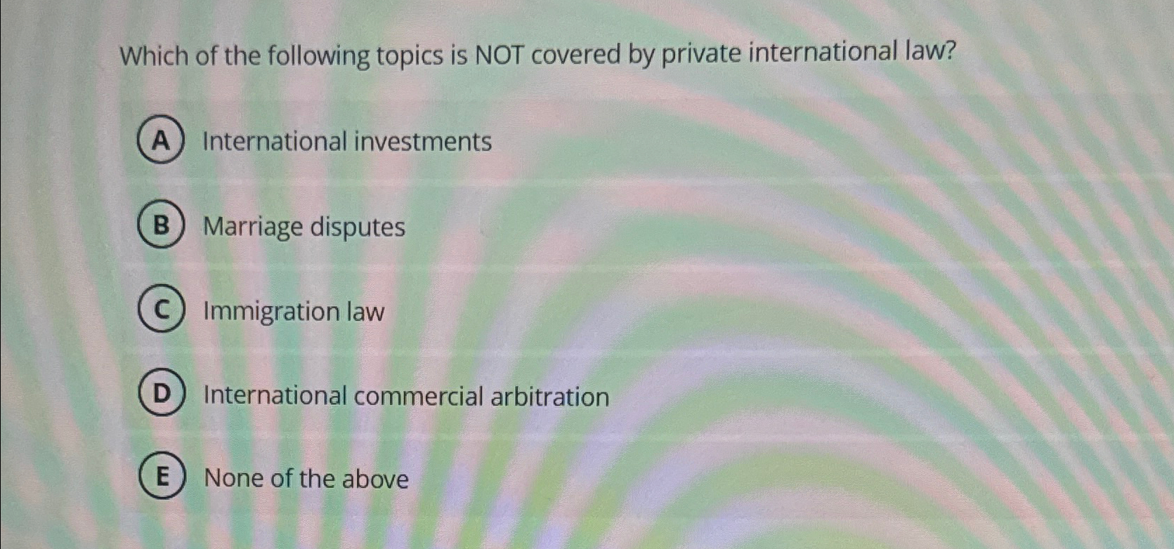 Solved Which of the following topics is NOT covered by | Chegg.com