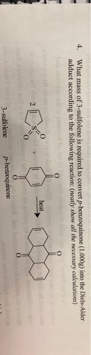 Solved 4. What mass of 3-sulfolene is required to convert | Chegg.com