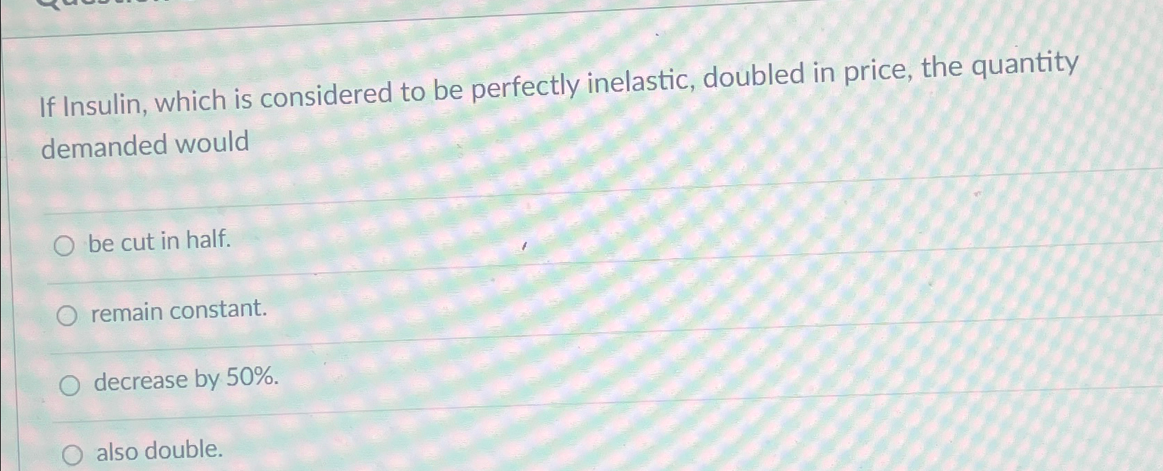 Solved If Insulin, which is considered to be perfectly | Chegg.com