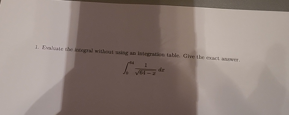 Solved Evaluate the integral without using an integration | Chegg.com