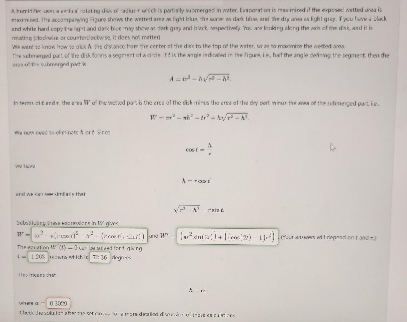 Solved Evaporation W Evaporation Drya Humidifier Uses A