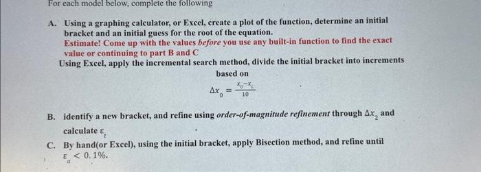 A. Using a graphing calculator, or Excel, create a | Chegg.com