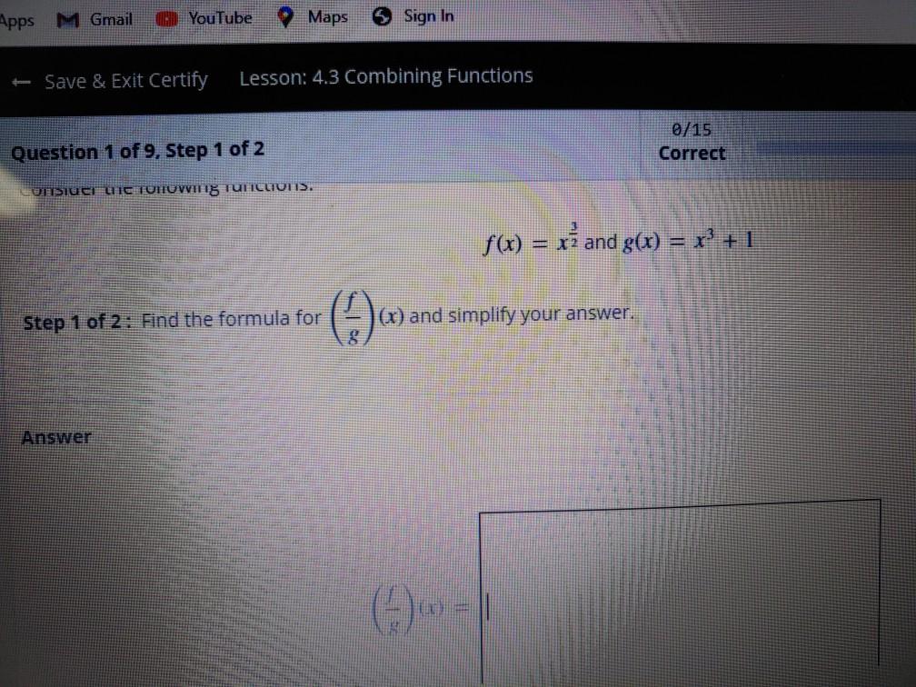 Solved Apps M Gmail YouTube Maps 5 Sign In + Save & Exit | Chegg.com