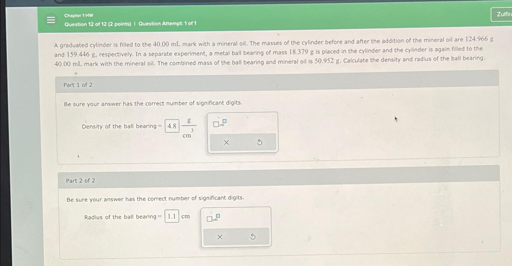 Solved Chapter 1HWQuestion 12 ﻿of 12 ( 2 ﻿points) ﻿I | Chegg.com