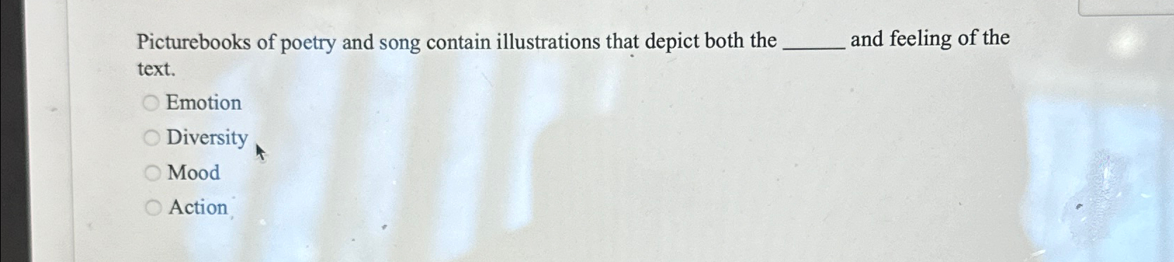 Solved Picturebooks of poetry and song contain illustrations | Chegg.com