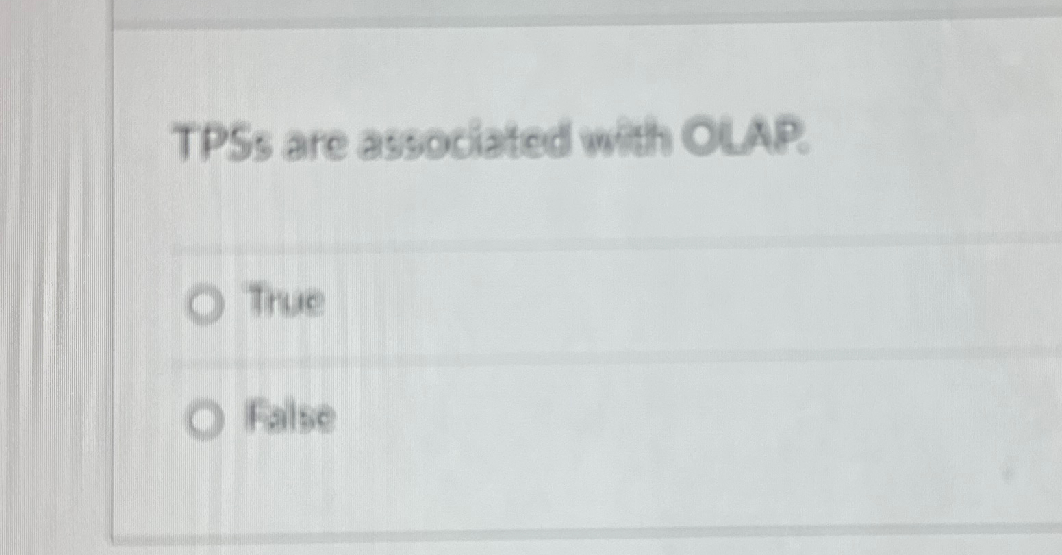 Solved TPSs are associated with OUAP.TrueFalse | Chegg.com