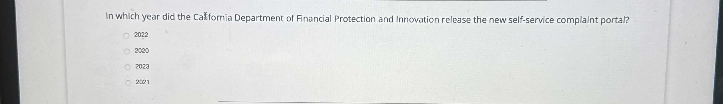 Solved In which year did the California Department of | Chegg.com