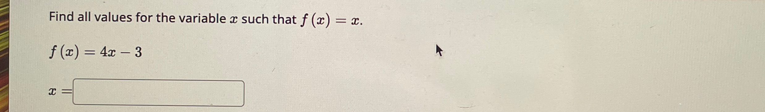 Solved Find all values for the variable x ﻿such that | Chegg.com