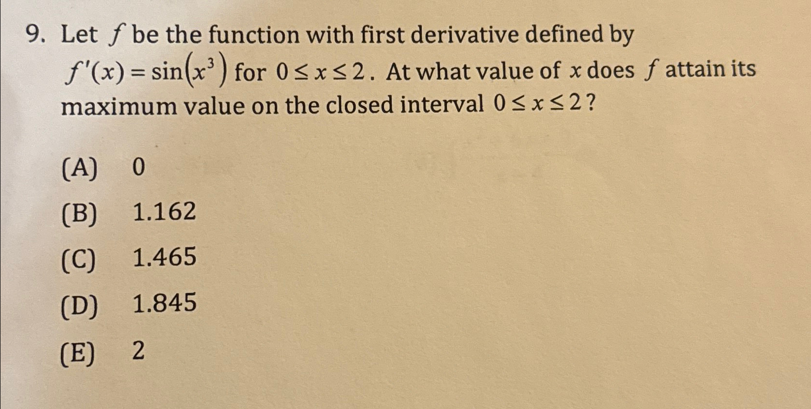 Solved Let f ﻿be the function with first derivative defined | Chegg.com