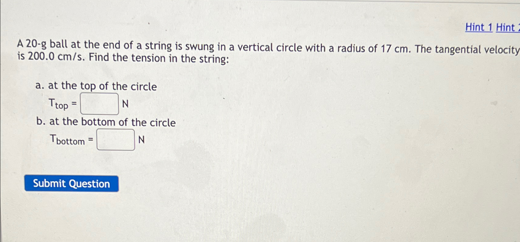 Solved Hint 1 ﻿HintA 20-g ﻿ball at the end of a string is | Chegg.com