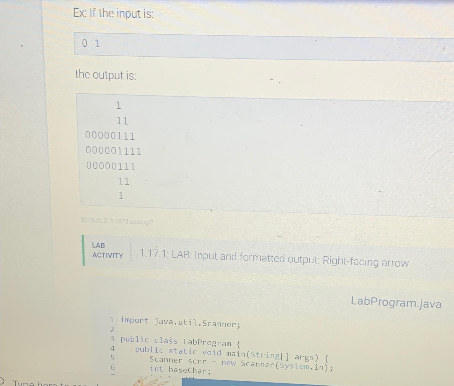 Solved Ex: If the input is:0the output | Chegg.com