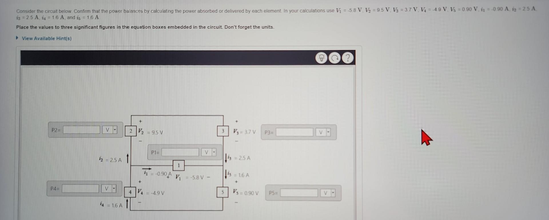 Solved Consider the circuit below. Confirm that the power | Chegg.com