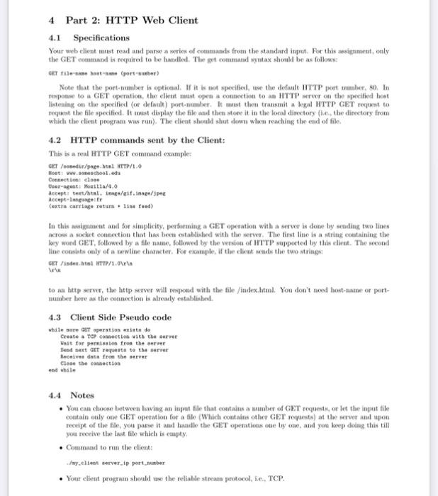 Solved Programming Assignment 1 Introduction to Socket | Chegg.com
